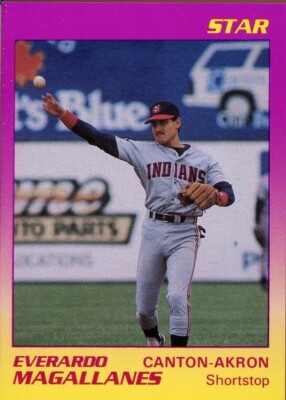 1989 Star Canton-Akron Indians EVERARDO MAGALLANES RC INDIANS METS ...