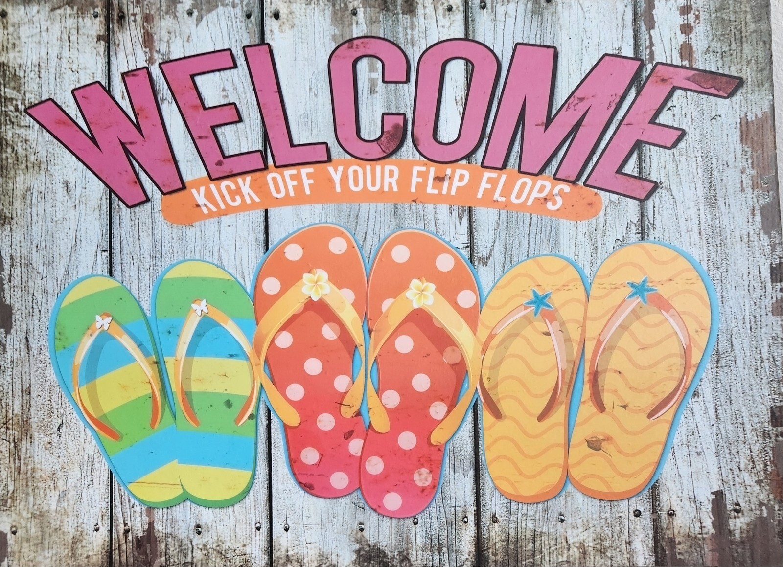 Welcome Sign - Kick of your Flip Flops | eBay