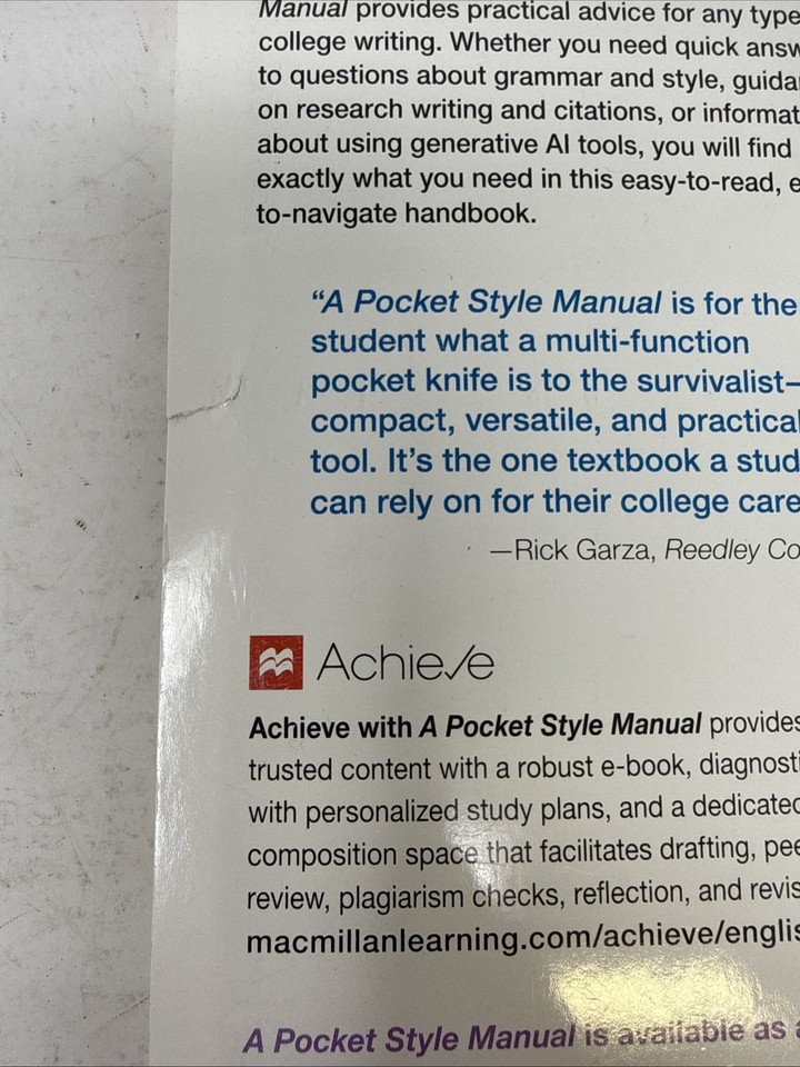 A Pocket Style Manual. Tenth Ed. Diana Hacker [Spiral Bound] Read ...