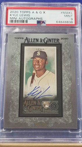 Kyle Lewis - 2020 Allen & Ginter X Mini Autograph RC PSA 9 #6/20 | eBay