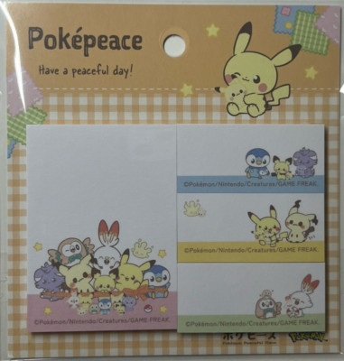 Poke Peace Sticky Notes Set - Cute Pokémon Memo Pad - Kawaii Japan ...