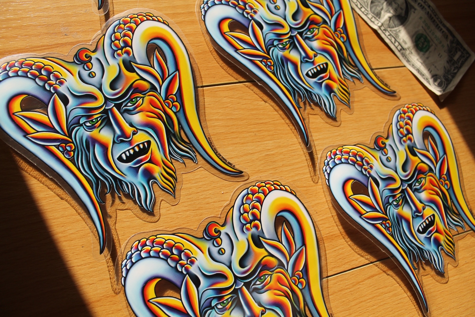 Devil Satan 666 Masonic Goat Hell Horns Evil 5in. Clear Vinyl STICKER ...