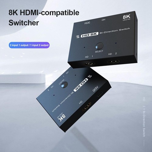 HDMI-compatible 2.1 Switcher Adapter 4K 8K 1x2 2x1 Splitter for PS4 ...