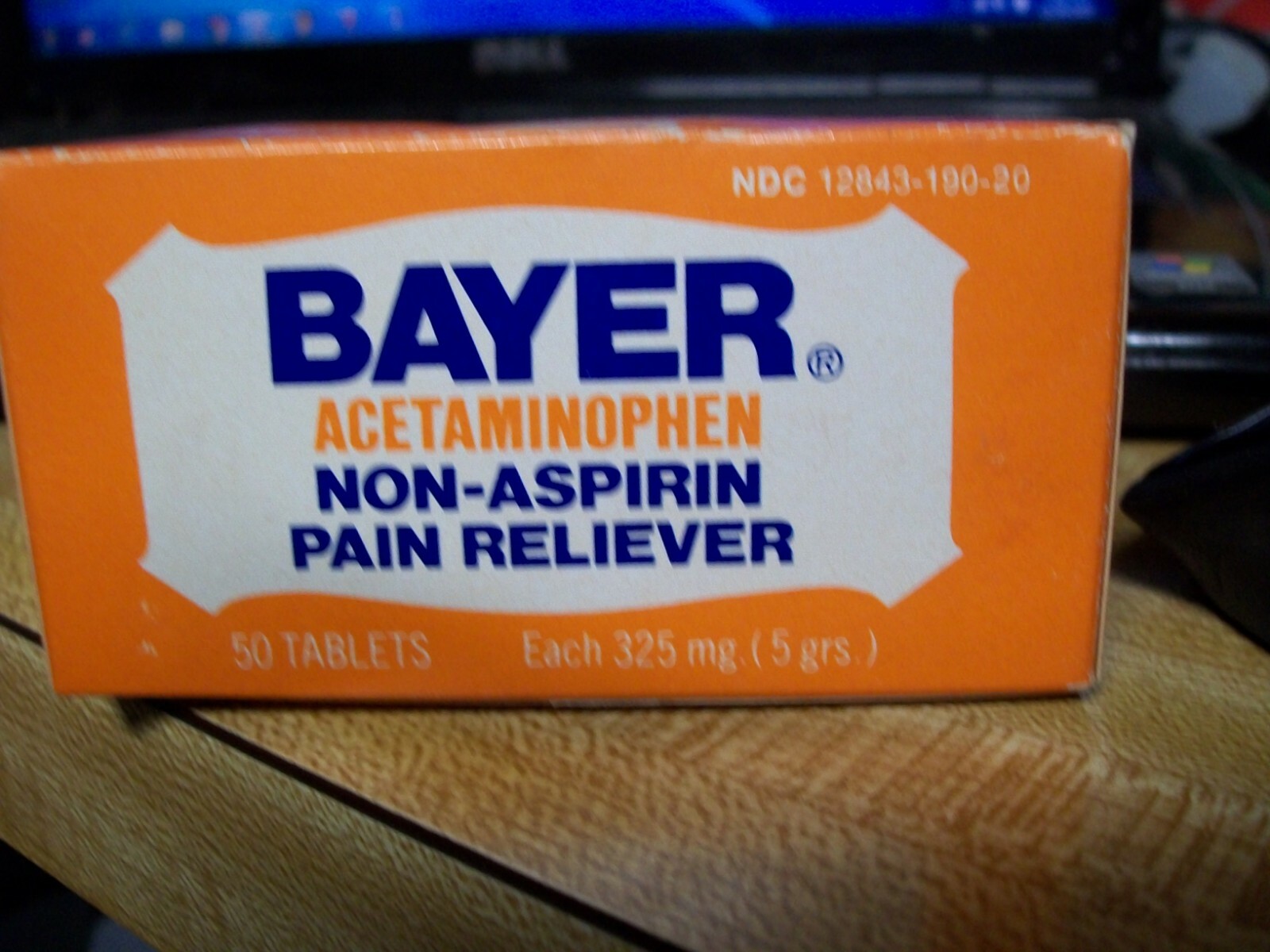 NOS Bayer Acetaminophen Non-Aspirin Glass Bottle in Box from Closed ...