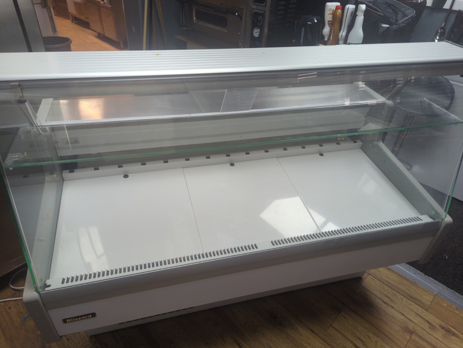 Blizzard 1.5m Serve Over Counter Display Fridge Storage Light Deli Meat ...