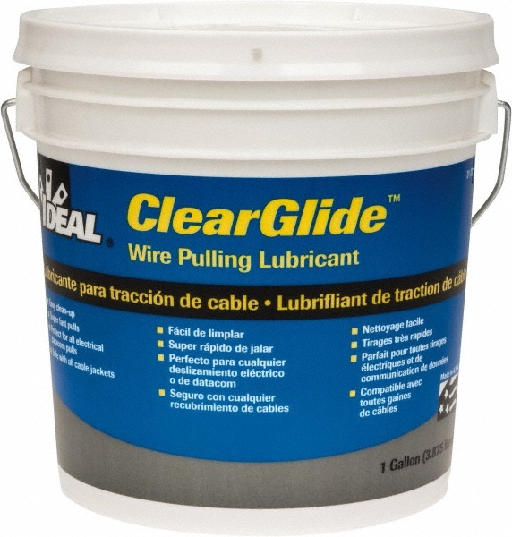 Ideal 1 Gallon Pail, Clear Wire Pulling Lubricant Gel 30 to 180 F, RoHS ...