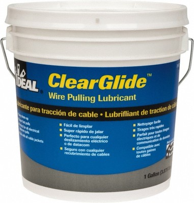 Ideal 1 Gallon Pail, Clear Wire Pulling Lubricant Gel 30 to 180 F, RoHS ...