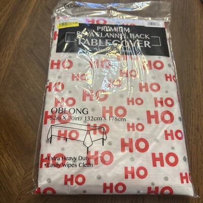 Christmas Santa Ho Ho Ho Tablecloth for Holiday Party Table Cover Decor ...