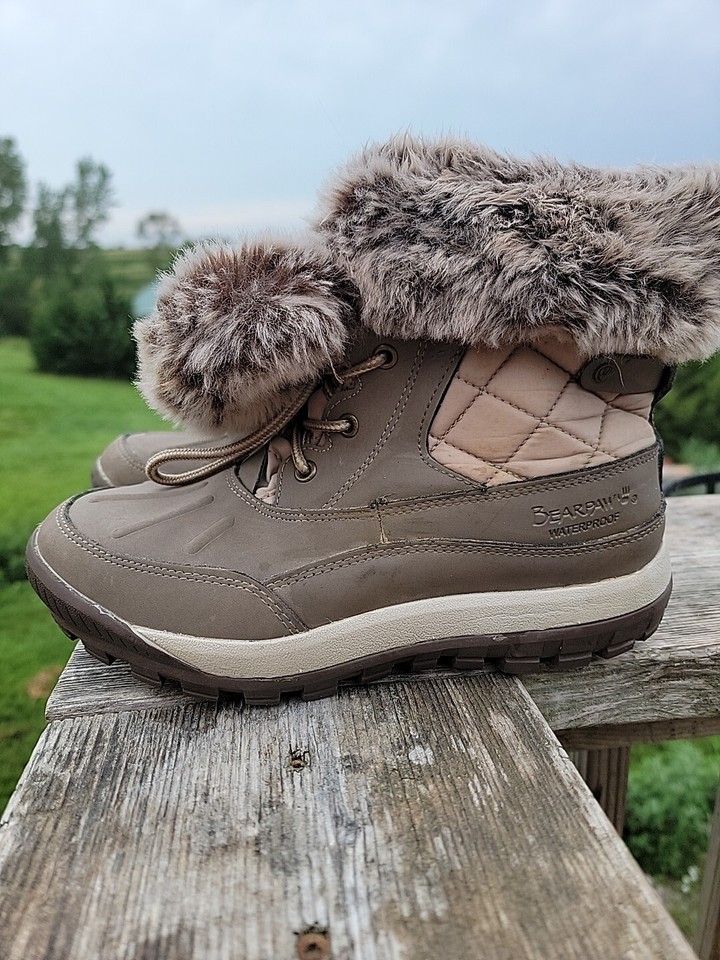 Bearpaw Women's Becka Boots Waterproof Size 8 US Leather Winter Boots ...