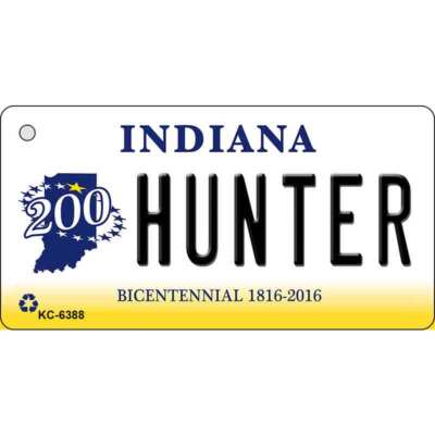 Hunter Indiana State License Plate Tag Novelty Key Chain KC-6388 | eBay