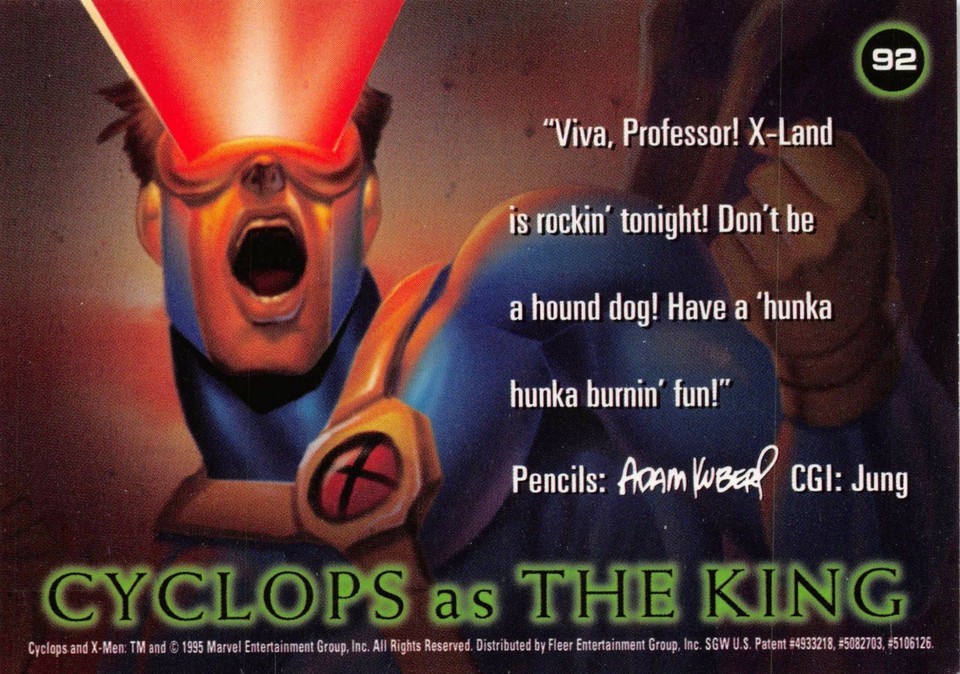CYCLOPS / 1996 Fleer X-Men Walmart BASE Trading Card #92 | eBay