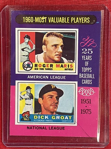 1975 Topps 1960 Most Valuable Players #198 HOF Roger Maris Sharp ...