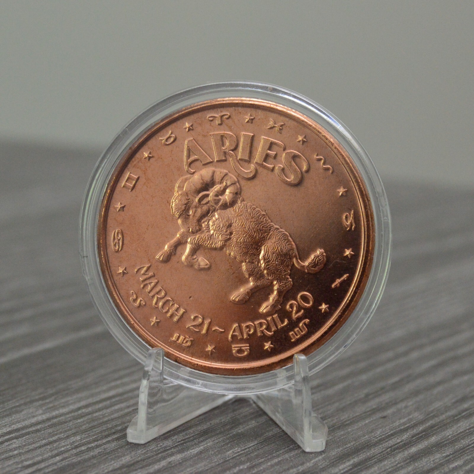 Aries Zodiac Astrology Token 1 oz Pure Copper Collectible Coin in ...