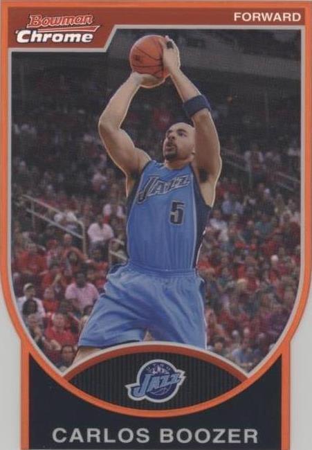 2007-08 Bowman Draft Picks & Stars - Chrome Carlos Boozer #95 Refractor ...