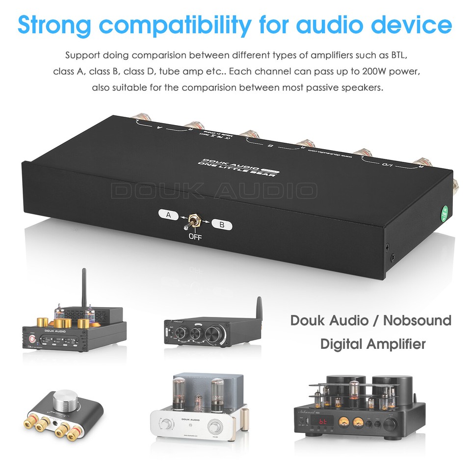 2-way Amplifier/Speaker Manual Selector Box HIFI Stereo Audio Switcher ...