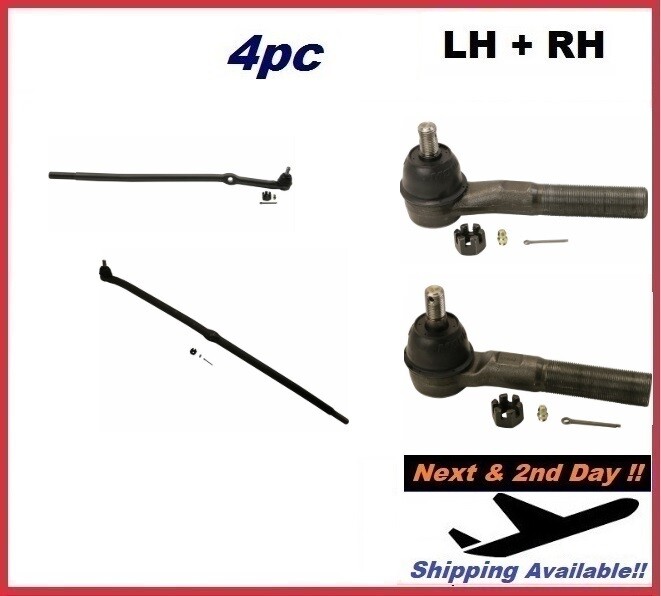 For DODGE Drag links & MOOG Tie Rods SET Front KIT DS1463 DS1464 ES3625 ...