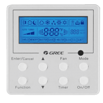 Gree Wired Programmable Controller for Ductless Mini-Splits XE71 | eBay