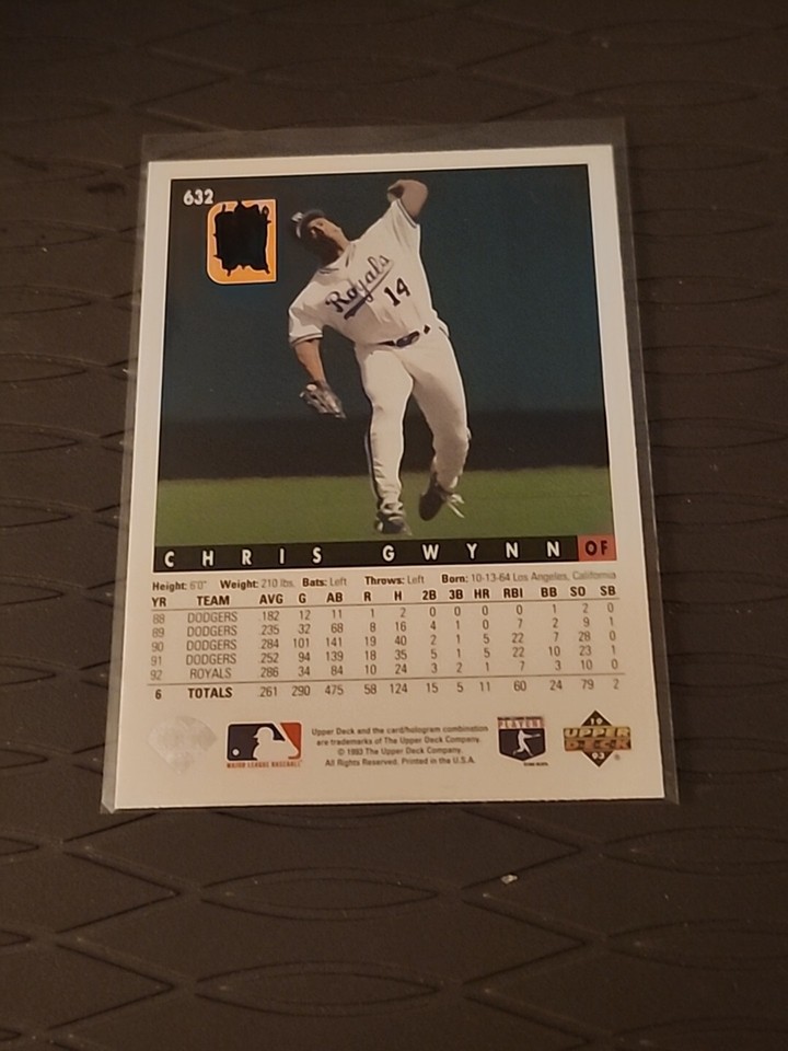 Chris Gwynn 1993 UPPERDECK Baseball Card | eBay