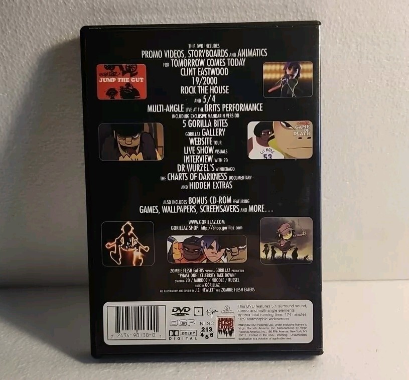 Gorillaz - Phase One: Celebrity Take Down (DVD, 2002) Virgin USA ...