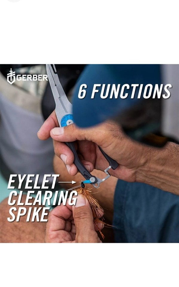 Gerber Hemoplier Fishing Multi- Tool Salt RX Treated 6 Functions 3 OZ 7 ...