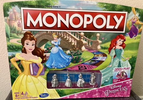 Disney Princess Monopoly /Open & Play Game/ SETS UP FAST / Excellent ...