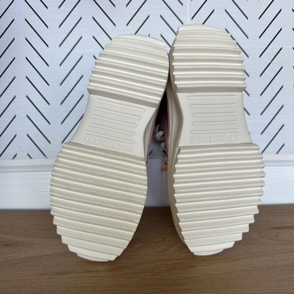 ⭐Converse Men Shoes Sz 8 Run Star Hike Hi Dusty pink embroidered Bow ...