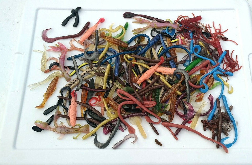 Soft Plastic worms - Fishing Tackle Lot - Preferred Plastics- 150 Qty ...