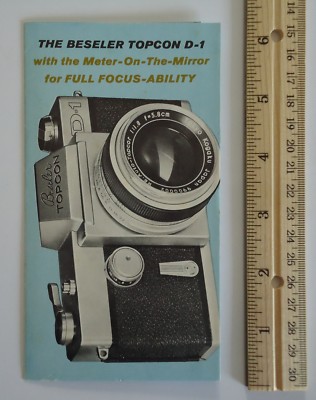 Beseler Topcon D-1 Camera Vintage Folder Advertising | eBay