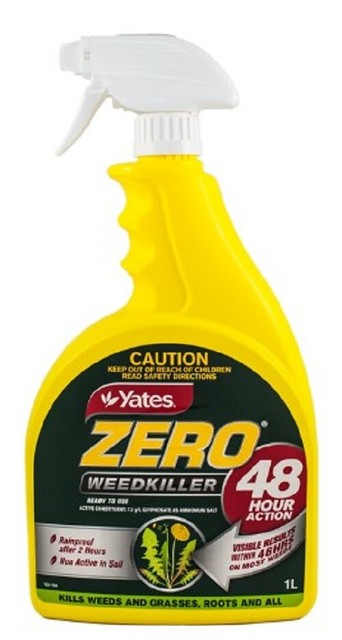 Zero Weedkiller Spray Ready To Use 7.2g/L Glyphosate 750ml Yates Weed ...