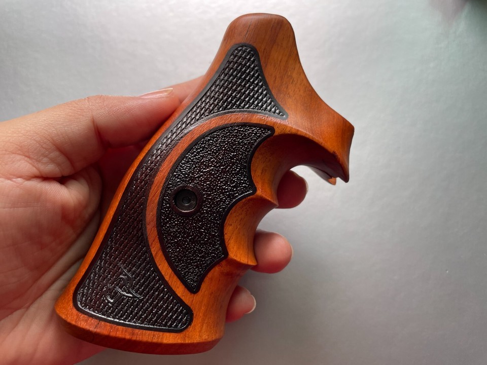 New Premium Afzelia Wood Insert Grips For Taurus TRACKER/JUDGE 17 44 ...