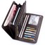 Men's Bifold Leather Zip Coin Long Wallet Multi Card Holder Purse ...