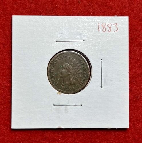 1883 Indian Head Cent Penny 1C Copper Coin - From Large US Cents Lot ...