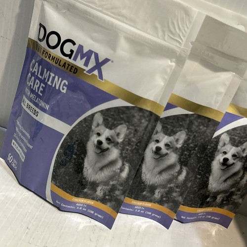 Lot Of 3 Dog MX Calming Care Melatonin 60 Soft Chews Chicken Flavor USA ...