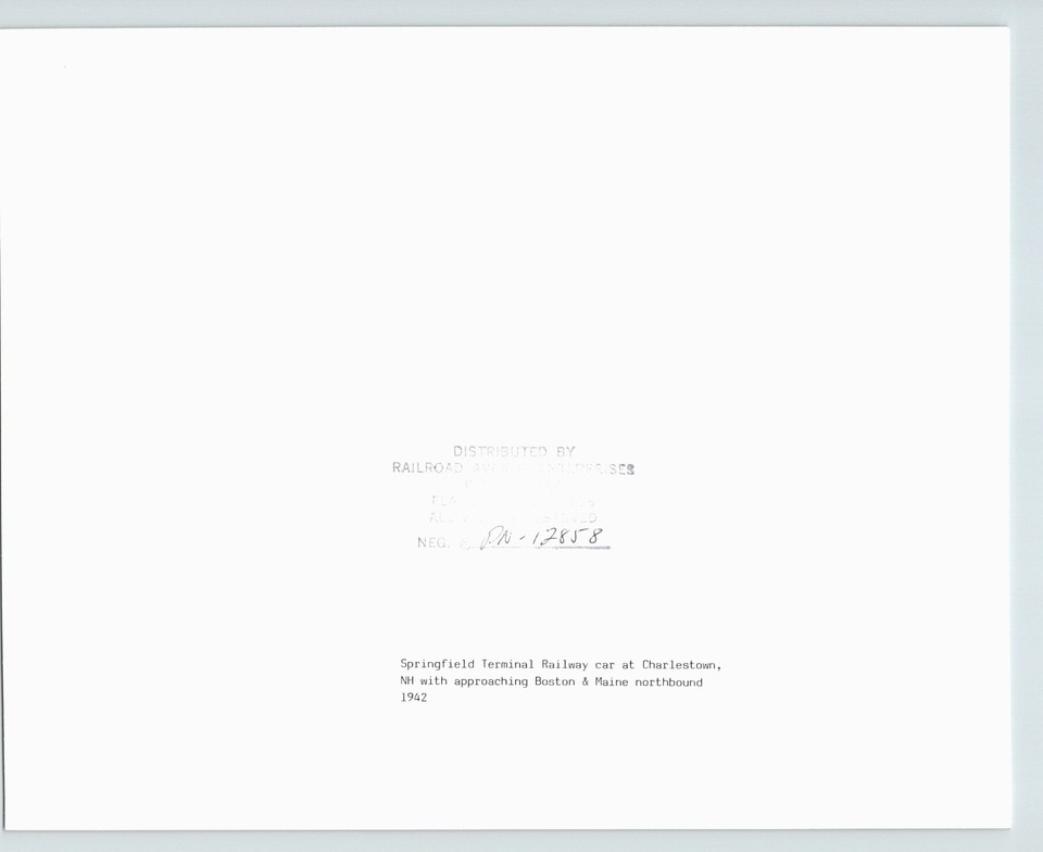 Springfield Terminal trolley Charlestown, NH B&M locomotive 1942 photo william | eBay.de