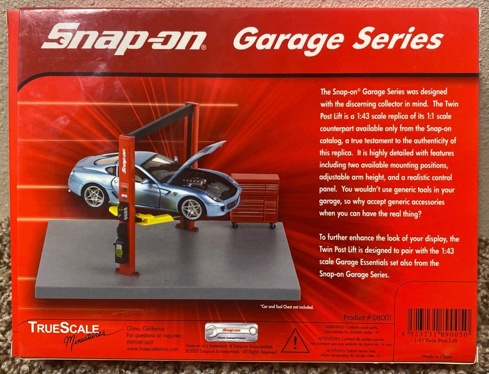 Snap-on Garage Series, Twin Post Lift, 1:43 Scale | eBay