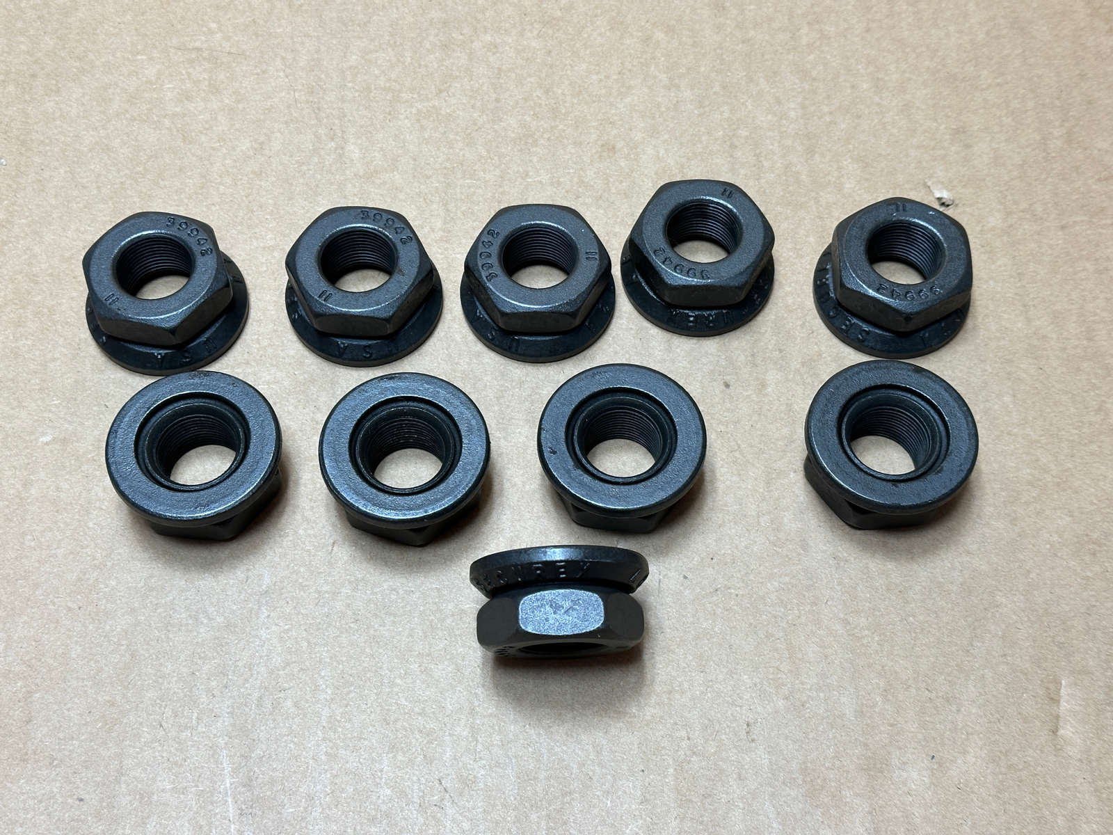 10x Pack OEM Paccar Kenworth Peterbilt M22 Wrench Cap Nuts 39942 U-Bolt ...