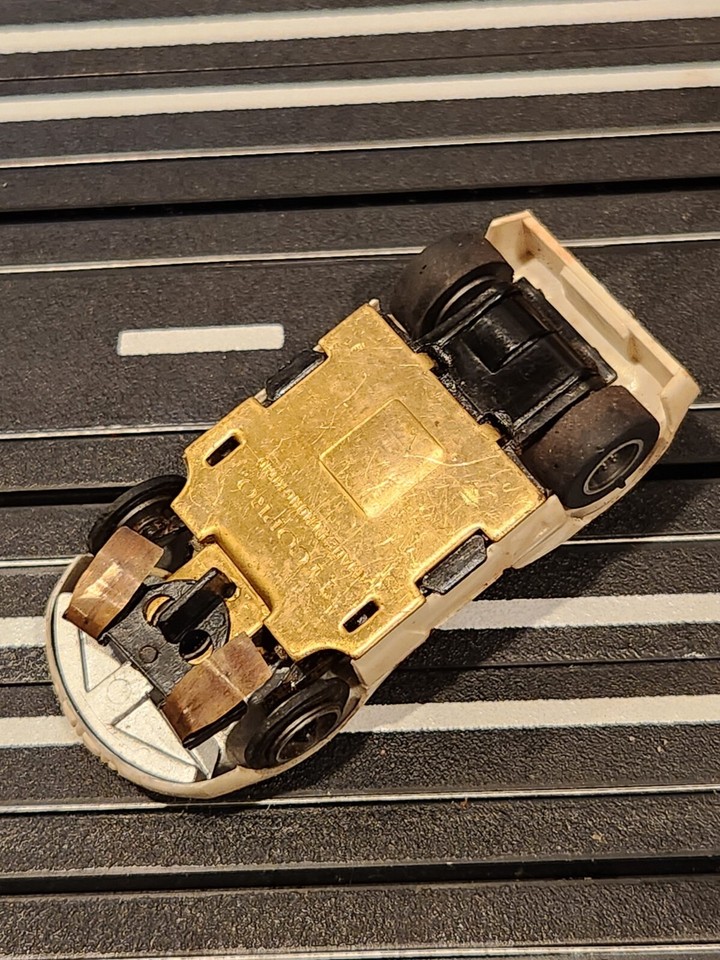 VINTAGE TYCO PRO SLOT CAR #66 CHAPARRAL WHITE WING WORKS LIGHTS WOW NO ...