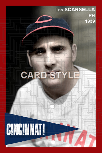 Les Scarsella - 1939 Cincinnati Reds - choose a style - colorized print ...