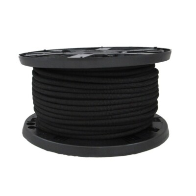 5/16" 500 ft Bungee Shock Cord Black Marine Grade Heavy Duty Shock Rope ...
