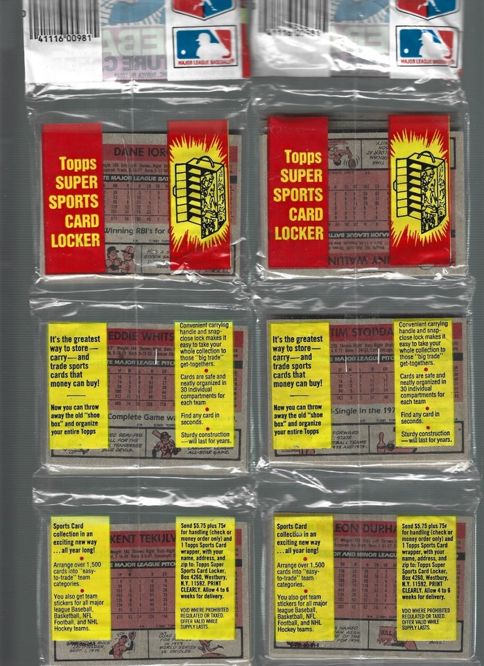 (2 ) 1981 TOPPS BASEBALL RACK PACKS | eBay
