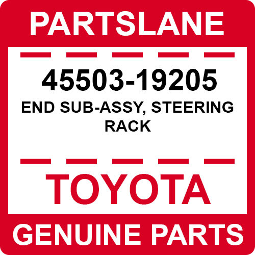 4550319205 Genuine Toyota End Sub-assy Steering Rack 45503-19205 for ...