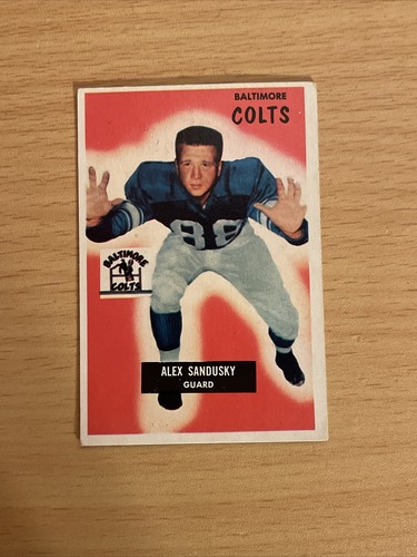 1955 Bowman Alex Sandusky football card #100 | eBay