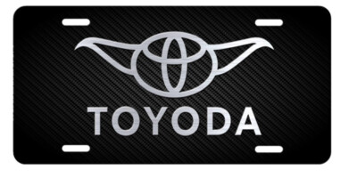 Toyota YODA Inspired Art on Simulated Carbon Fiber Aluminum License ...