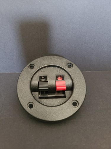 2" Round Speaker Box Terminal Spring Clips Positive & Negative NEW LOT ...
