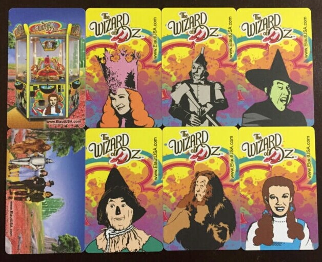 100 CHARACTER AND GROUP CARDS ASSORTED FOR Elaut Wizard Of Oz Arcade NO ...