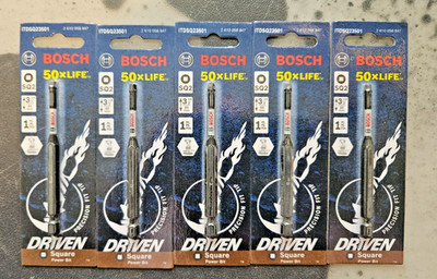 Bosch Driven 1/4-in x 3-1/2-in Square/Robertson Impact Driver Bit 5 ...
