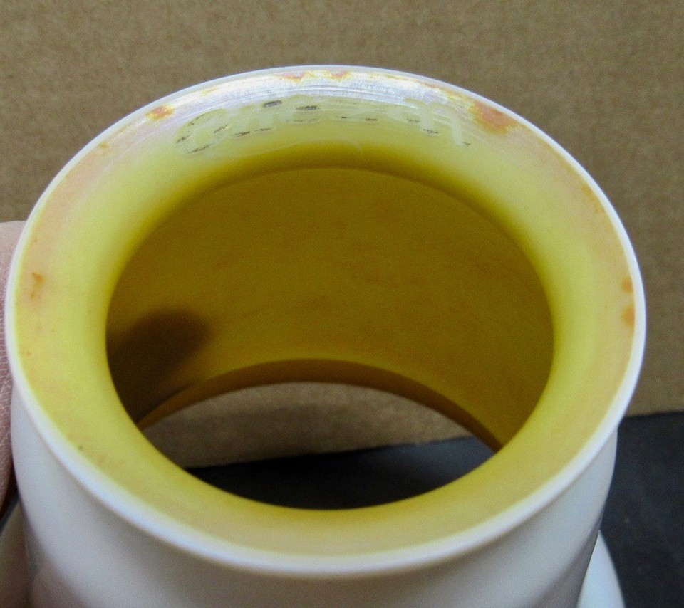 Quezal Glass Shade Gold Aurene Calcite 4.75 inch Tall Signed Ex. Cond ...
