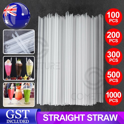 1000X Clear Straw Clear Drinking Straws Milkshake Cocktail AU | eBay Australia