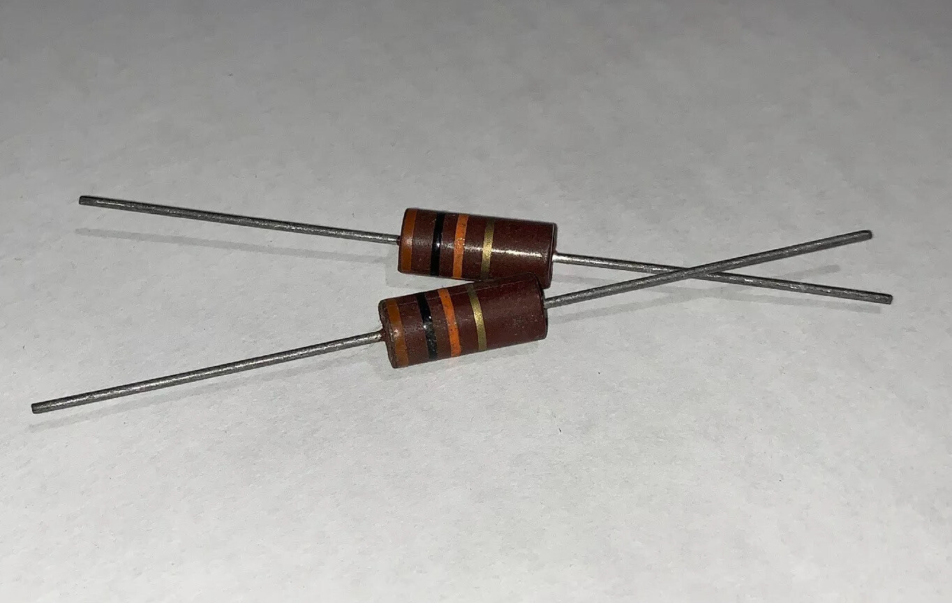 NOS AB Allen Bradley 10K 2 Watt 5% Carbon Comp Resistors Guitar Tube ...