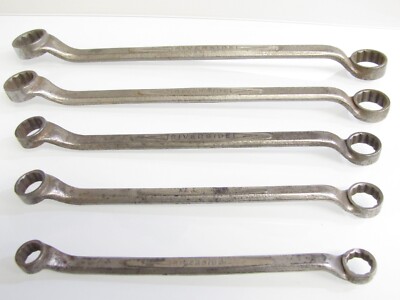 Vintage WARDS RIVERSIDE 12-Point OFF-SET BOX END WRENCH SET 7/8" - 3/8 ...